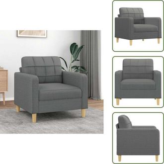 vidaXL Sofasessel Dunkelgrau 60 cm Stoff - Sofasetto - Lounge Chair - Grau Sofa - Wohnzimmersofa - Gem&uuml;tlicher Sessel