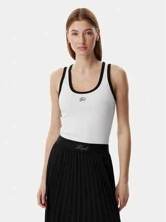 Karl Lagerfeld Top B2W17003 Wei&szlig; Slim Fit