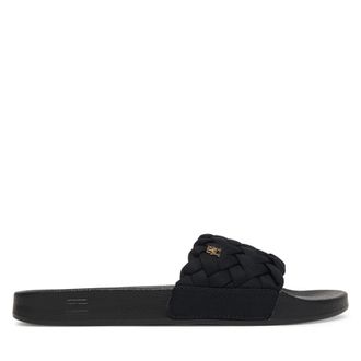 Tommy Hilfiger Pantoletten Tommy Hilfiger Th Braided Pool Slide FW0FW09203 Schwarz