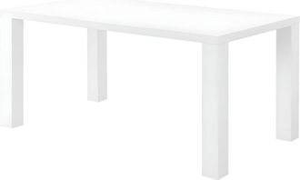 Vente-Unique Vente-unique - Table &agrave; manger monica - 6 personnes - mdf laqu&eacute; blanc