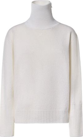 Courr&egrave;ges Femme, Pulls, Blanc, Taille: 40 FR Col roul&eacute;s