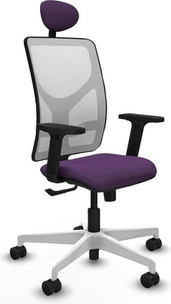 Piqueras y Crespo Schreibtischstuhl, violett, mit 2D-Armlehnen, h&ouml;henverstellbarer Lendenwirbelst&uuml;tze und festem Kopfteil, ausgestattet mit 3 Positionen und Schneidscha