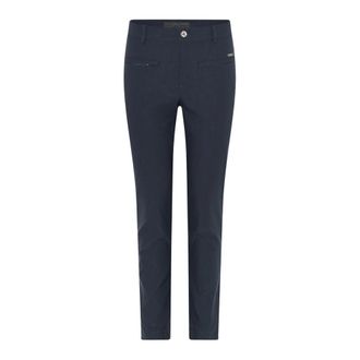 C.Ro Leggings Bleu Marine avec Fermeture &Eacute;clair - Femme - Pantalons - Bleu - Taille: 46 FR
