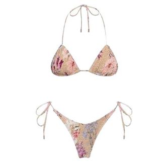 Generic Ensemble de bikini 2 pi&egrave;ces push-up pour femme - Dos nu - Taille haute - Maillot de bain 2 pi&egrave;ces dos nu - V&ecirc;tement de plage pour femme, G, L