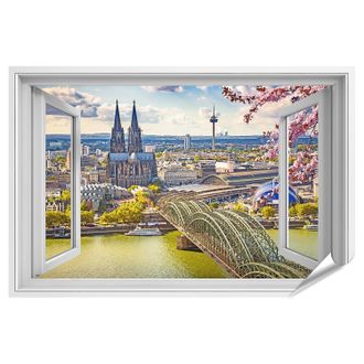 Islandburner XXL Bild Poster Blick Auf Den Kölner Dom Frühling In Köln Premium Bilder Fotodruck