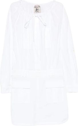 Semicouture Femme, Blouses et Chemises, Blanc, Taille: 36 FR Ricarda Tie-Neck Mini Dress