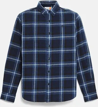 Timberland Kariertes Flanellhemd f&uuml;r Herren in Dunkelblau, Herren, Blau, Gr&ouml;&szlig;e