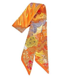 Generico Ruban de jardin secret pour chevaux, ceinture de cheveux longs et &eacute;charpe en soie pour l&eacute;t&eacute;, orange., taille unique
