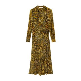 Ulla Johnson Robe longue en soie Sabrina &agrave; manches longues - Femme - Robes - Multicolore - Taille: 38 FR