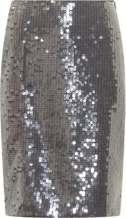 Rotate Rotate Birger Christensen, Femme, Jupes, Gris, Taille: 42 FR Net Sequin Midi Skirt