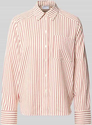 Jake*s Casual Loose Fit Langarmbluse aus Baumwoll-Mix