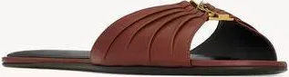 Saint Laurent Quilted Leather Mule - Marron