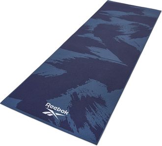 Reebok Yoga Mat-4mm-Brush Strokes Yogamatte, blau, 4mm