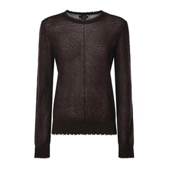 Pinko Round-Neck Strickwaren - - Knitwear - Damen - Braun - M