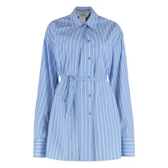 Sportmax Firma Gestreiftes Hemd - - Blouses & Shirts - Damen - Blau - XS