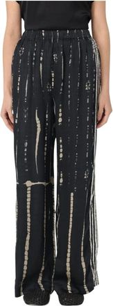 Mes Demoiselles... Femme, Pantalons, Noir, Taille: 40 FR Pantalon Large TieDye avec D&eacute;tails de Strass