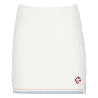 Casablanca Baumwoll-Boucl&eacute;-Minirock - - Skirts - Damen - Wei&szlig; - S
