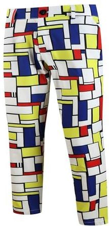 Generico Pantalon &Eacute;lastique en Coton pour Hommes de Loisirs ou de Travail Classique et Confortable Pantalon &Eacute;l&eacute;gant avec Coeurs pour la Saint Valentin Pantalon