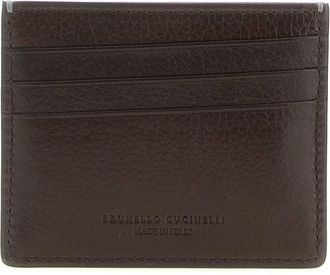 Brunello Cucinelli Leather Card Case - Brown