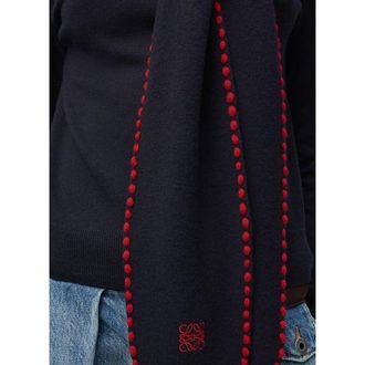 Loewe Pull lavalli&egrave;re &agrave; d&eacute;tails brod&eacute;s en laine