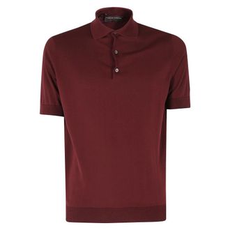 FILIPPO DE LAURENTIIS Homme, Pulls, Rouge, Taille: M Polo Bottoni MC Cotone
