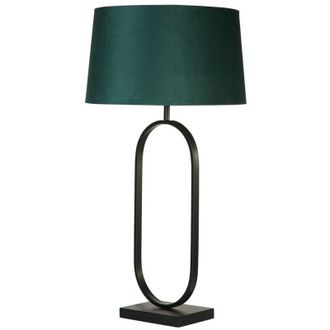 Searchlight Lampe de table Modish Noir avec capuche &eacute;meraude - EU94101EM