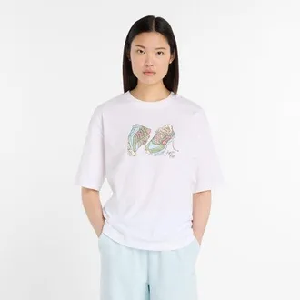 New Balance Femme Apres Run Shoe T-Shirt en Blanc, Coton, Taille XL