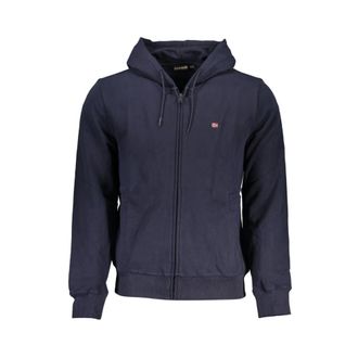 Napapijri Klassischer Blauer Kapuzenpullover mit Stickerei - - Sweatshirts & Hoodies - Herren - Blau - L