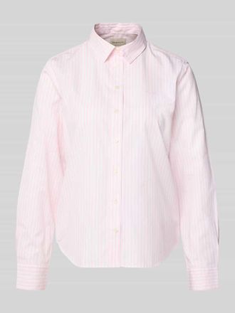 GANT Regular Fit Bluse mit Streifenmuster und Label-Stitching