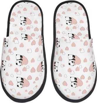 Generic Chaussons Femme Homme Panda Du Coeur Chaussons Femme Lavable Automne Hiver Pantoufles Pour Invités, Pour Intérieur Extérieur, Femmes, Fête, M
