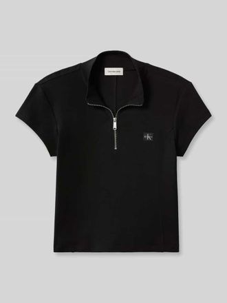 Calvin Klein Jeans Slim Fit cropped T-Shirt aus Baumwoll-Mix
