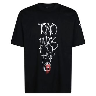 Yohji Yamamoto City Graphic Kurzarm-T-Shirt - - Tops - Herren - Schwarzk - S