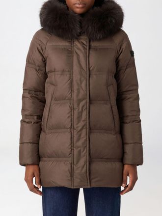 Peuterey Kurze Stepp-Daunenjacke aus Nylon von mit Shearling-Kapuze
