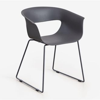 Sklum Sklum - 4er-Set Gartenst&uuml;hle aus Eisen und Polypropylen Alanys Grau Graphit