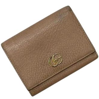 Gucci Portefeuille Tri-fold Pre-owned - Femme - Pre-owned - Brun - Taille: ONE Size