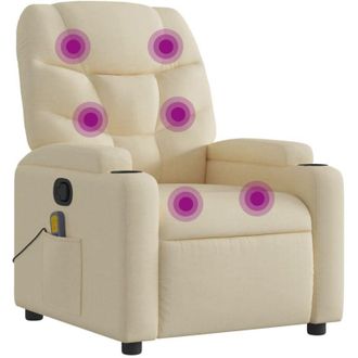 vidaXL Massagesessel Creme Stoff - Vidaxl