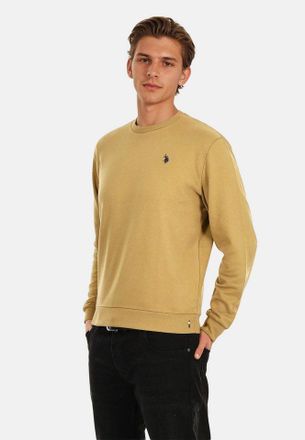 U.S.Polo Association Rundhalspullover USJaxxon - Herren Sweatshirt mit Rundhalsausschnitt Weiche Baumwollmischung, formstabil und mit Logo-Stickerei