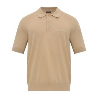 Balmain Homme, Tops, Beige, Taille: 3XL Polo Vintage Brod&eacute;