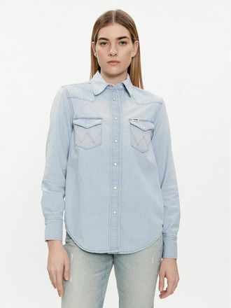 Wrangler Jeanshemd 112351961 Blau Regular Fit