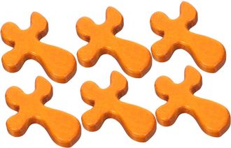 Garneck 6 Stück Holzkreuz Handgefertigt Rustikal Robust Traditionelles Katholisches Kruzifix für Gebet Meditation Holzkreuz als Taufe Geschenk Spirituelles An