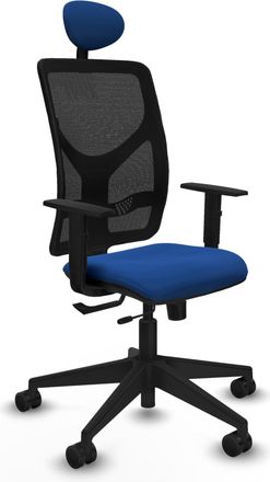 Piqueras y Crespo Schreibtischstuhl mit Rollen, 1D-Armlehnen, h&ouml;henverstellbare Lendenwirbelst&uuml;tze und festes Kopfteil, ausgestattet mit Syncro/Traslack und Schneidesch