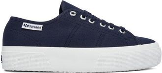 Superga Sneakers aus Stoff Platform Leggera S2142ZW Dunkelblau