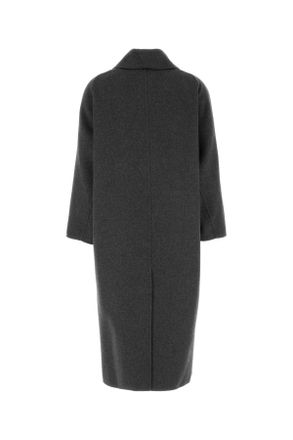 Max Mara Womens Virgin Wool Coat Gray