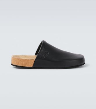 Balenciaga X Scholl Slippers aus Leder