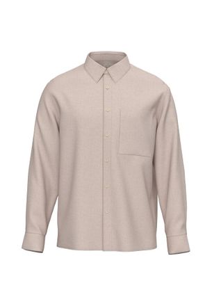 Calvin Klein Herren Hemd Leinen-Lyocell-Mix