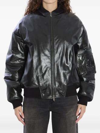 Salvatore Santoro veste bomber à fermeture zippée - Noir