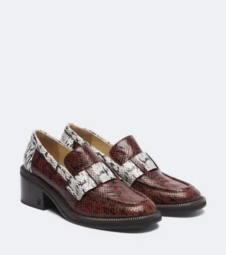 Jimmy Choo London Escarpins Tylor en cuir fa&ccedil;on serpent