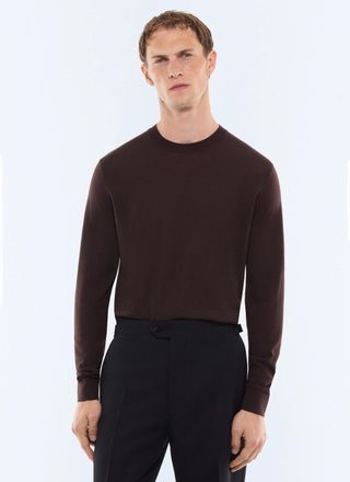 Fursac Pull col rond en laine m&eacute;rinos - Taille XXL - Homme