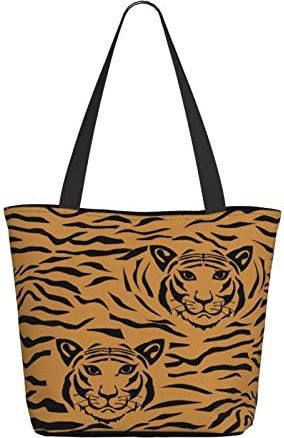 AOOEDM Sac &agrave; provisions pour dames &agrave; imprim&eacute; animal tigre 13x11x7in.Le cadeau parfait pour la Saint-Valentin.Cest de la Saint-Valentin pour maman, fille, &eacute;po