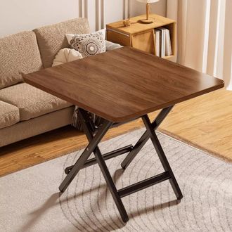 Generic Kompakter Home-Office-Schreibtisch, Computertisch for Spiele, zusammenklappbar zur Aufbewahrung, Keine Montage erforderlich, platzsparend.(Walnut,70 *